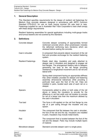 Etd 02-02 - resilient rail fastenings for concrete sleepers | PDF