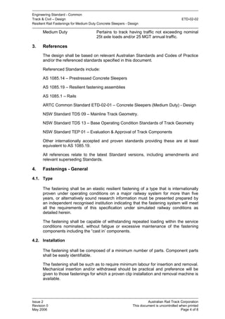Etd 02-02 - resilient rail fastenings for concrete sleepers | PDF