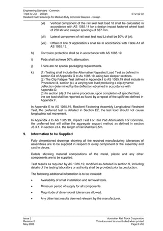 Etd 02-02 - resilient rail fastenings for concrete sleepers | PDF