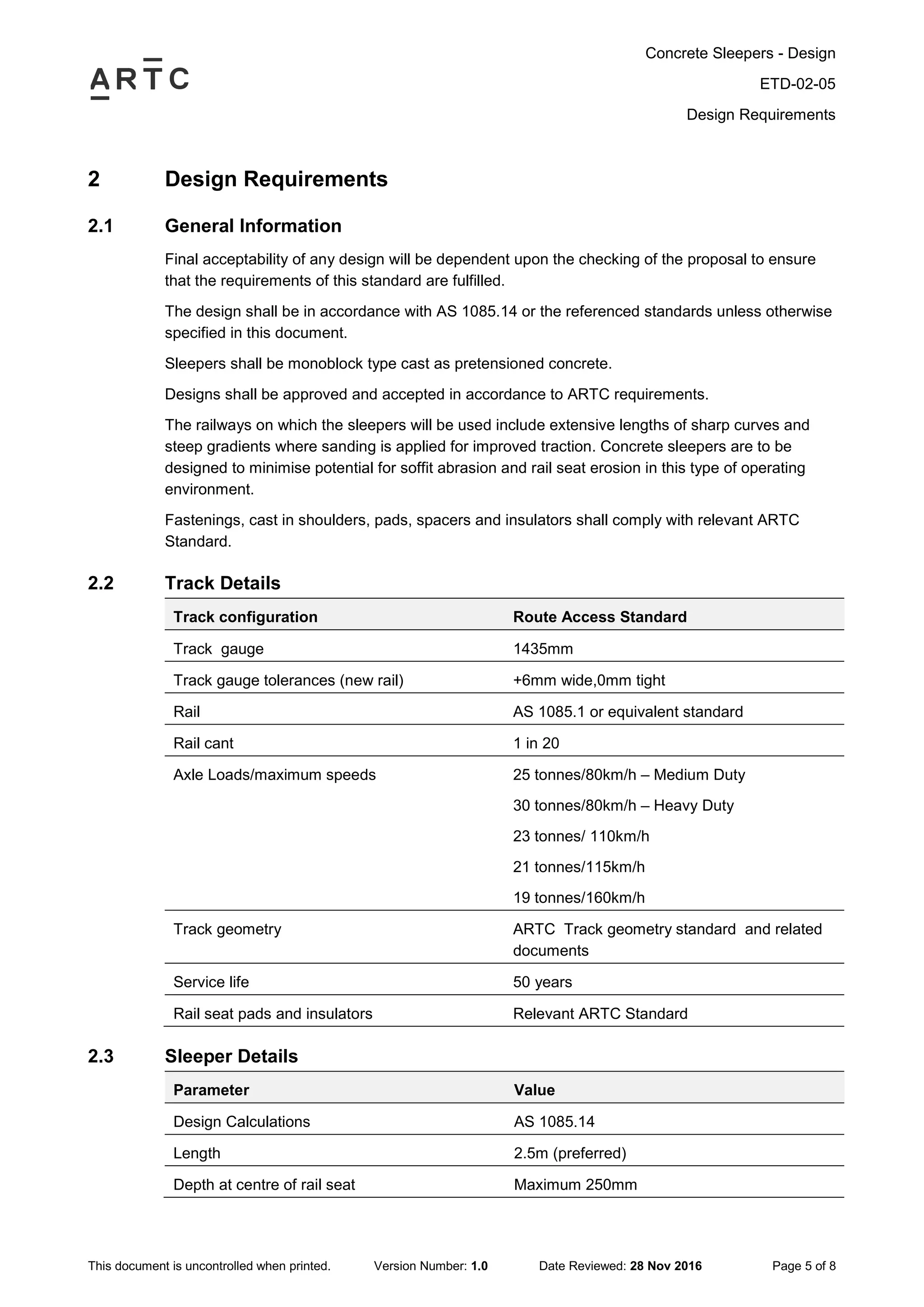 Etd 02-05 - concrete sleepers - design | PDF