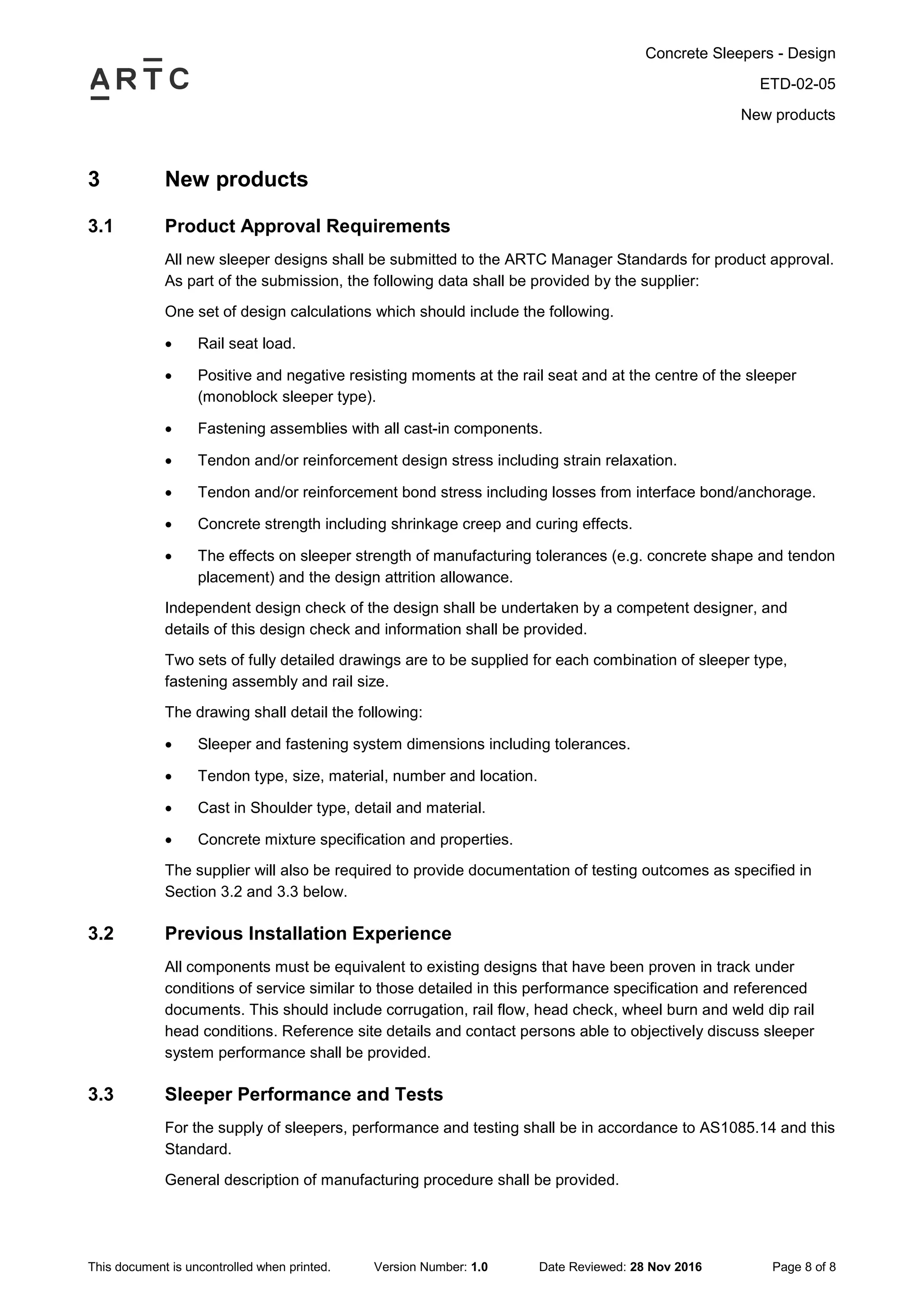 Etd 02-05 - concrete sleepers - design | PDF