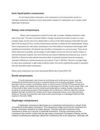 TYPES OF COMPRESSORS | DOCX | Home Appliances | Home & Garden
