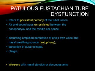 Eustachian tube dysfunction | PPT