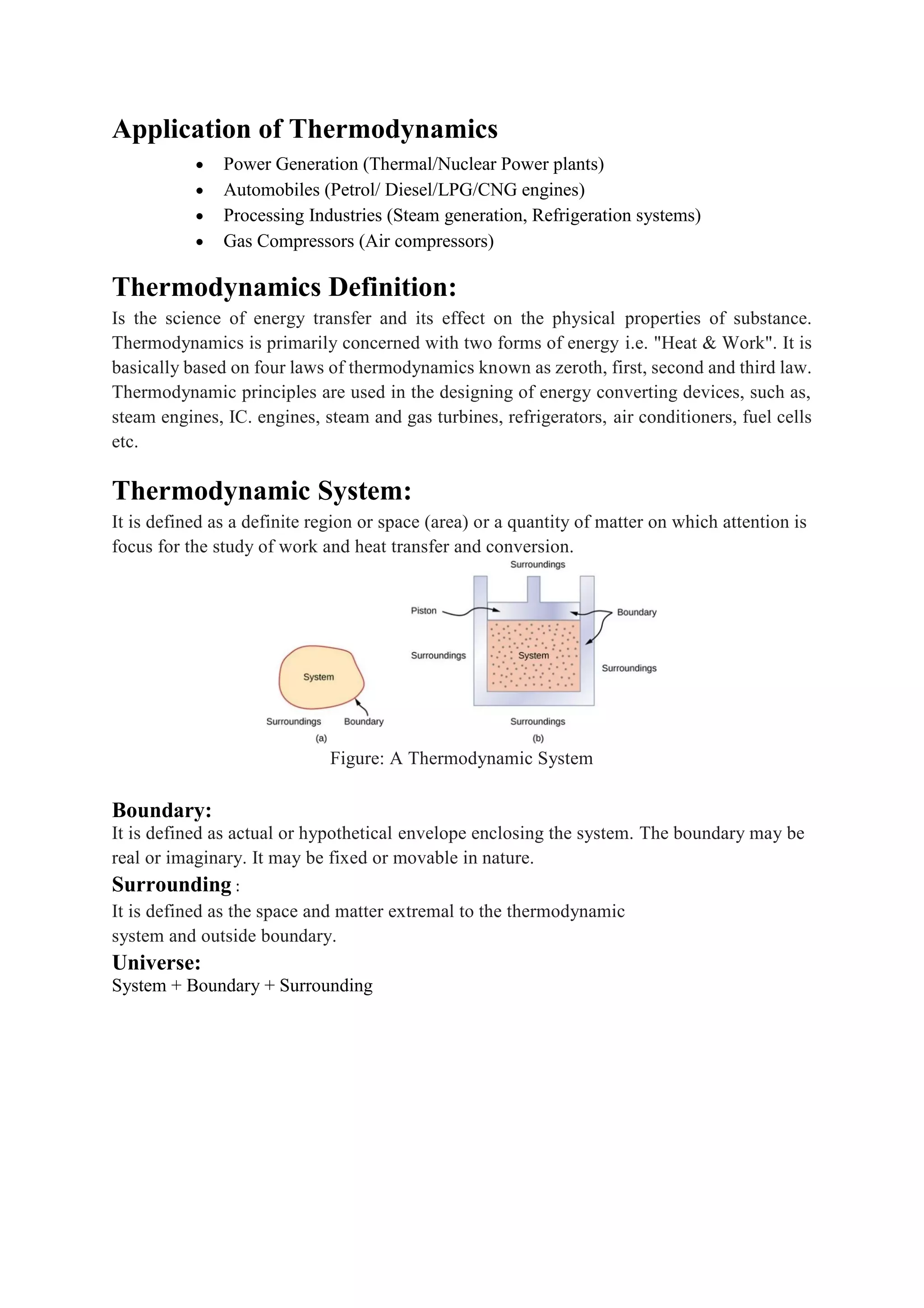 Application of Thermodynamics | PDF