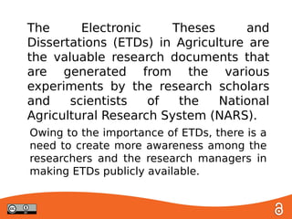 ETDs in Agriculture | PDF