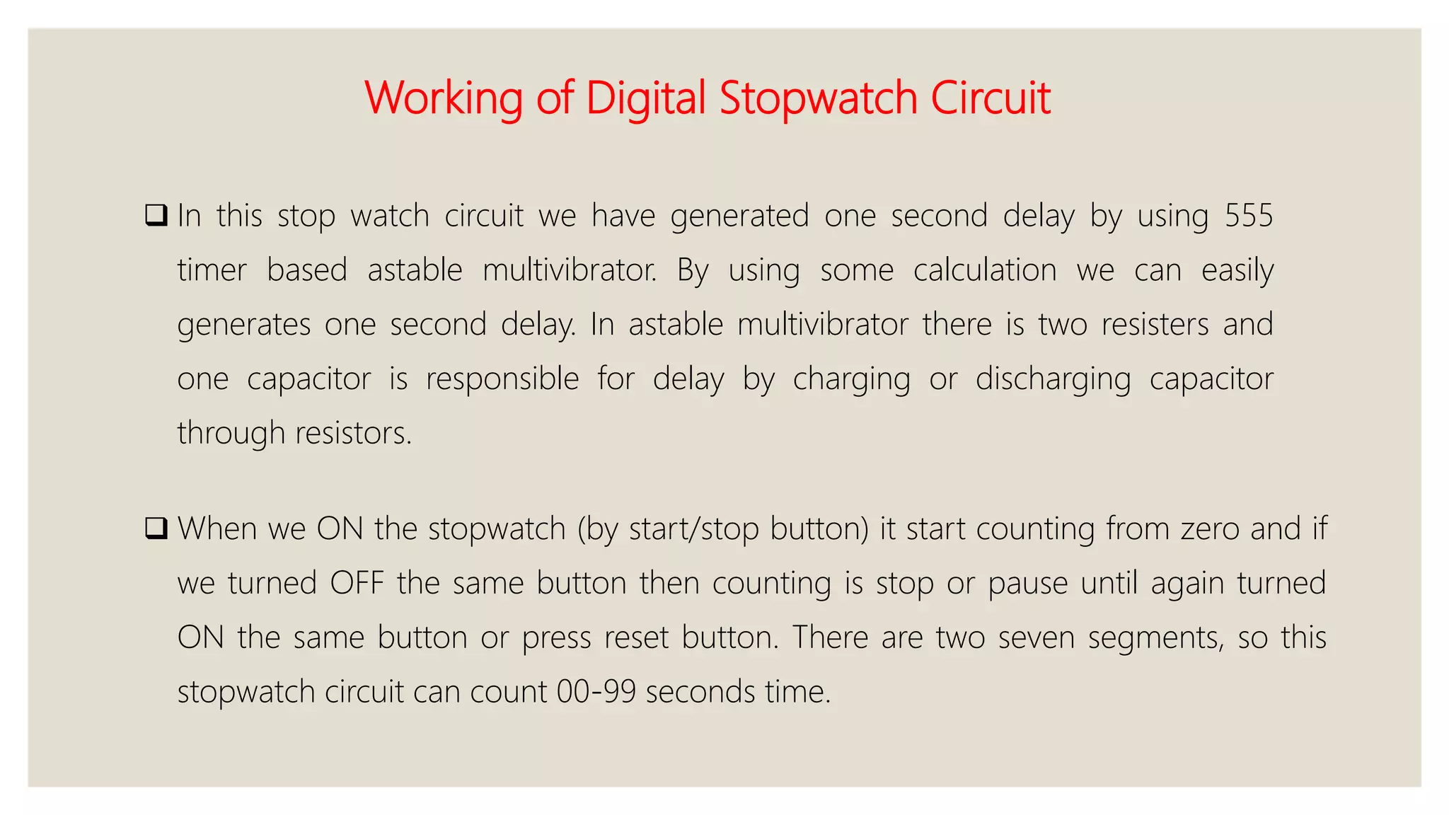 Digital Stopwatch | PPTX