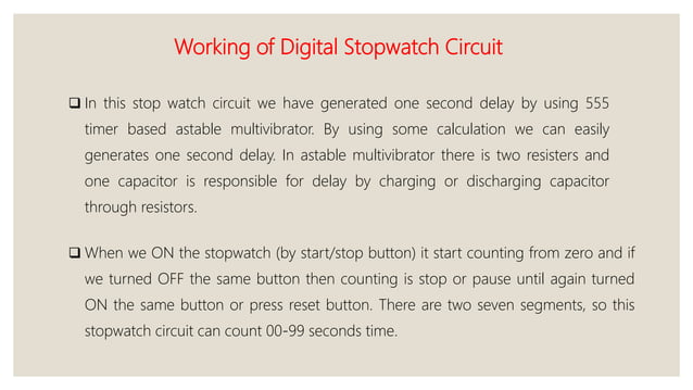 Digital Stopwatch | PPT