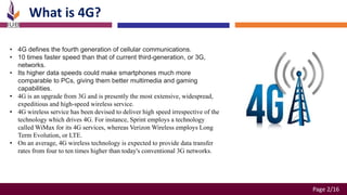 Presentation slide of 4g communication system. | PPTX