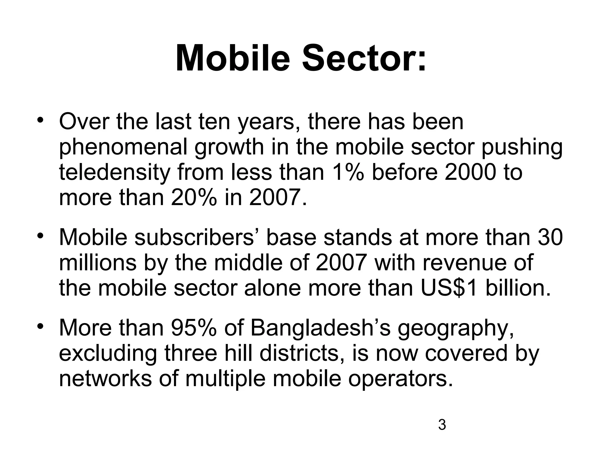 Overview of BD Telecom Operators (ETE 521 L5) | PPT