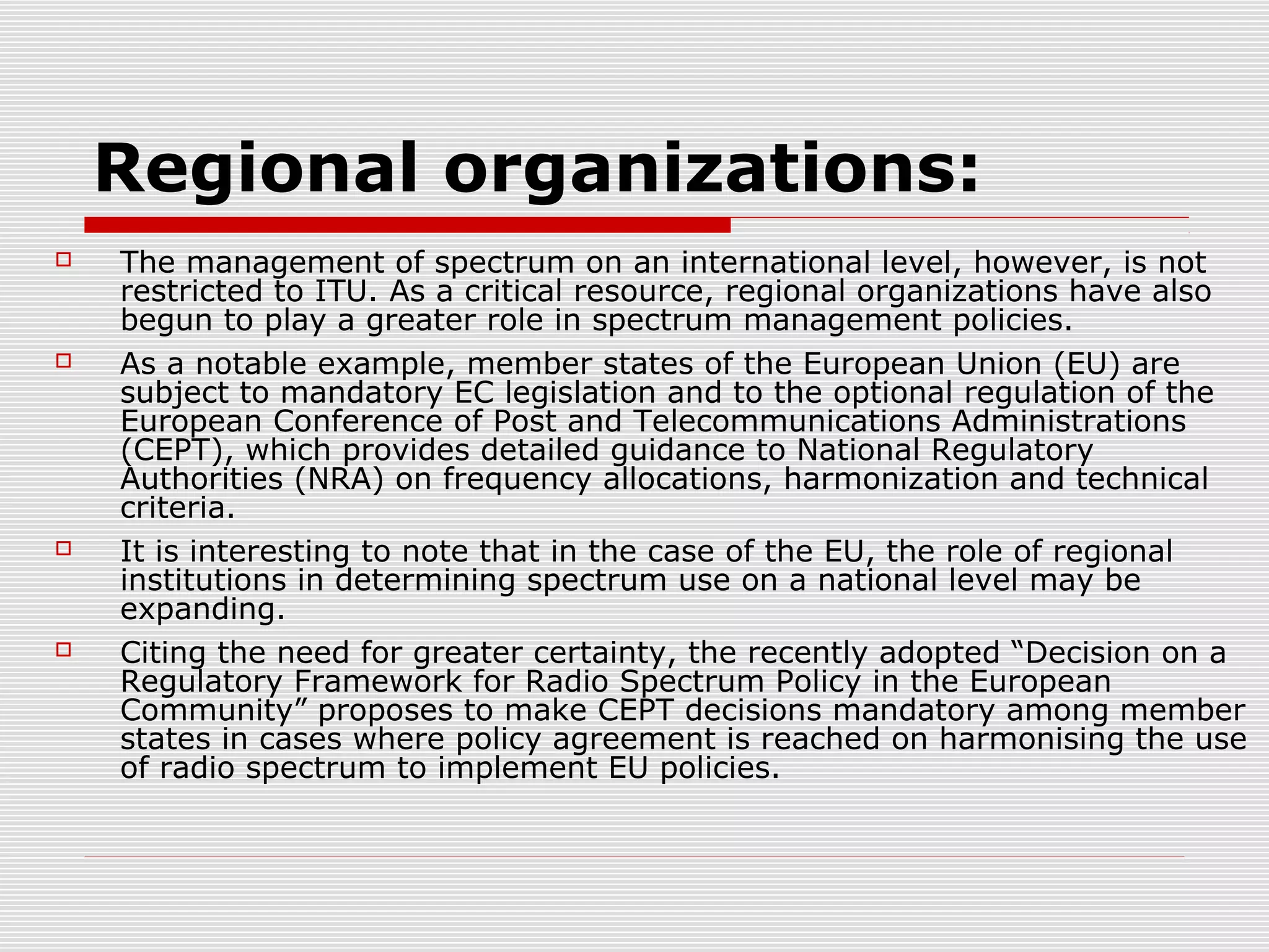 Spectrum Management (ETE 521 L7) | PPT