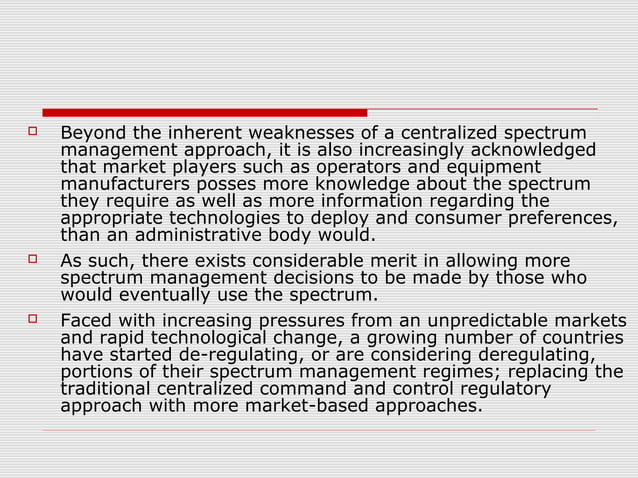 Spectrum Management (ETE 521 L7) | PPT | Internet | Computing