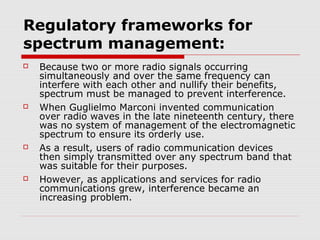 Spectrum Management (ETE 521 L7) | PPT