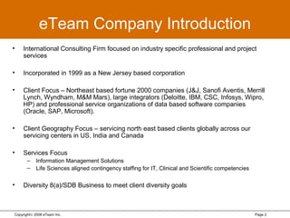 E Team Dm Service Offerings General | PPS