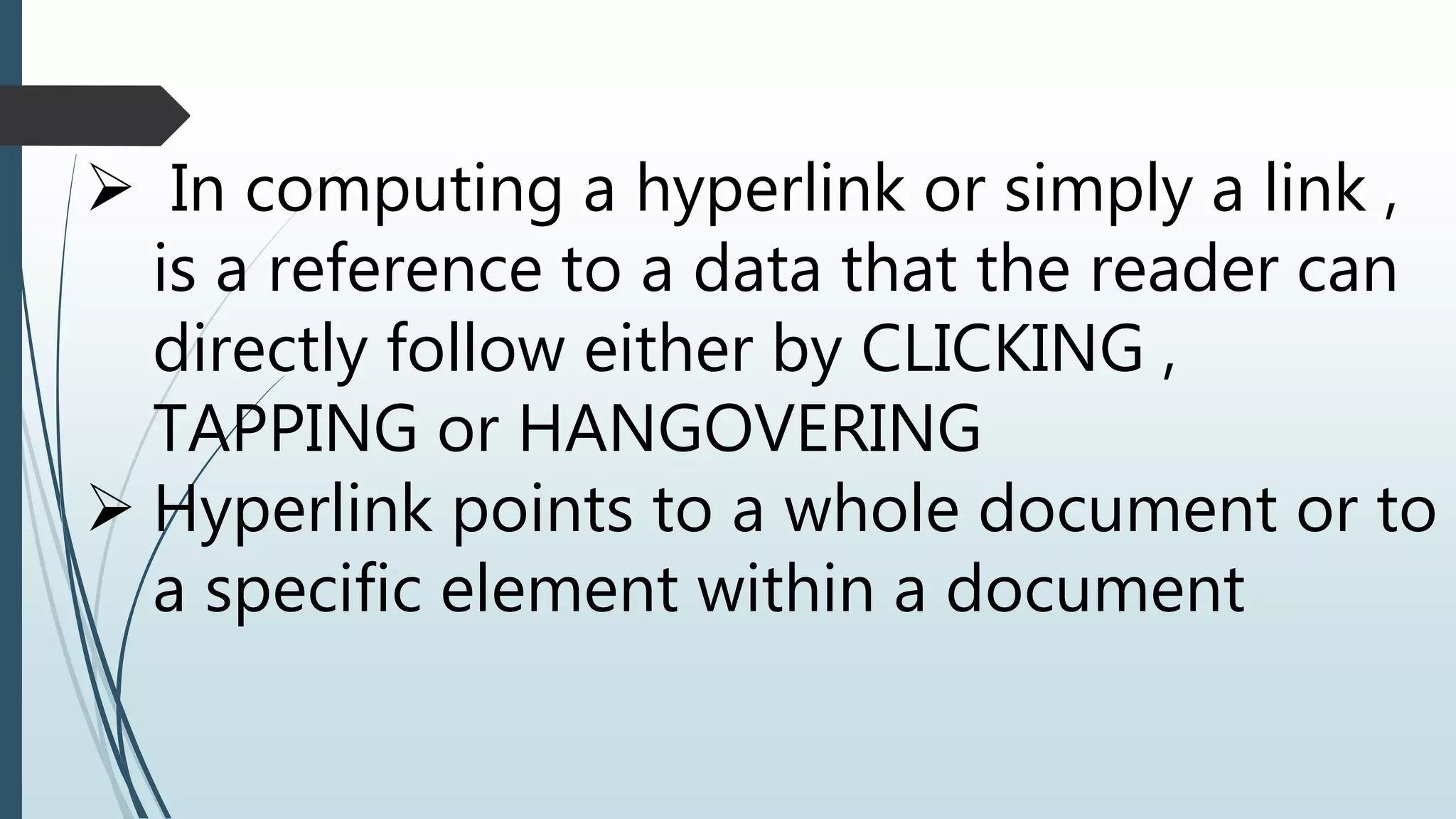 HYPERLINKING IN WORD AND HYPERLINKING IN PRESENTATION | PPTX