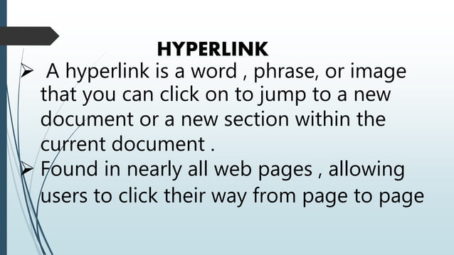 HYPERLINKING IN WORD AND HYPERLINKING IN PRESENTATION | PPTX