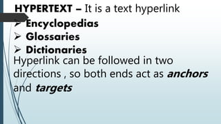 HYPERLINKING IN WORD AND HYPERLINKING IN PRESENTATION | PPTX