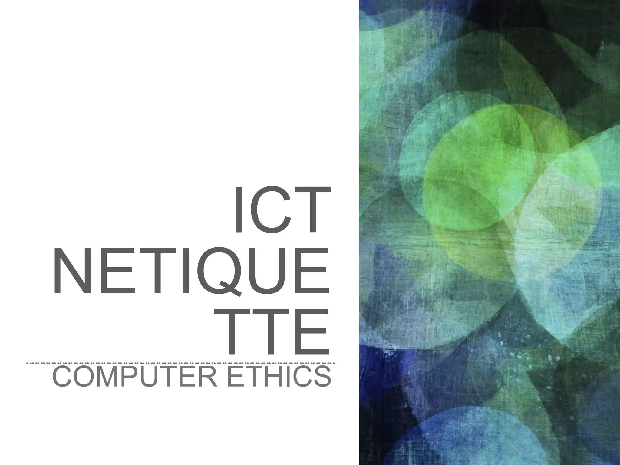 EMPOWERMENT TECHNOLOGY 11 - ICT SAFETY, SECURITY, AND NETIQUETTE | PPTX