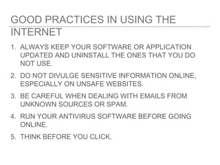 EMPOWERMENT TECHNOLOGY 11 - ICT SAFETY, SECURITY, AND NETIQUETTE | PPTX ...