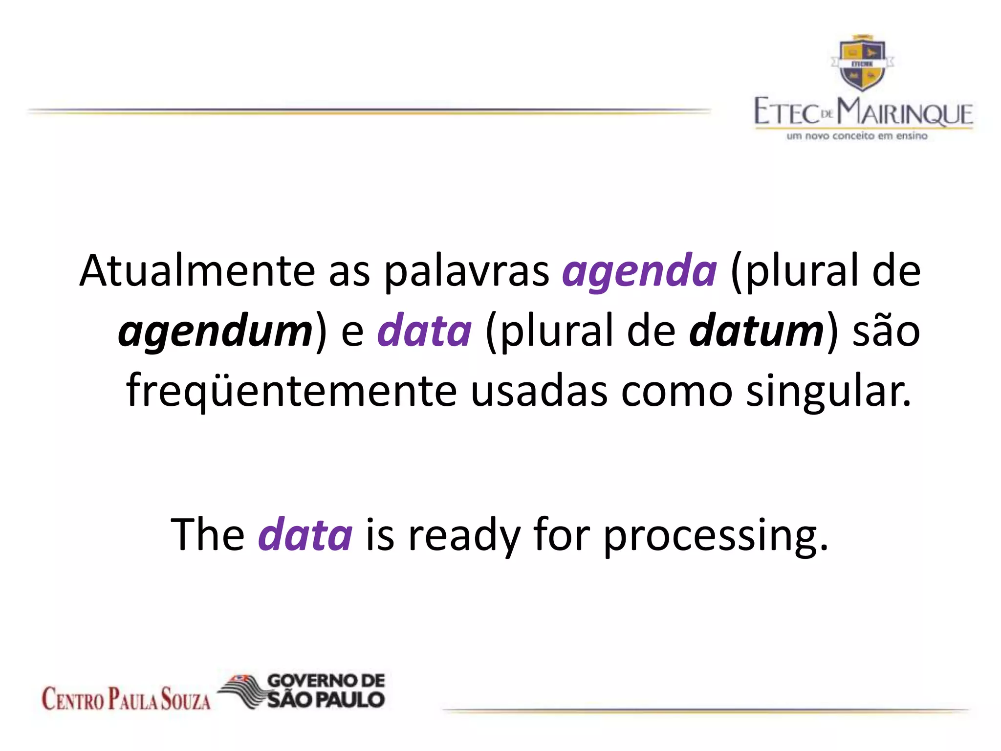 Aula 02 - Plural of nouns | PPT