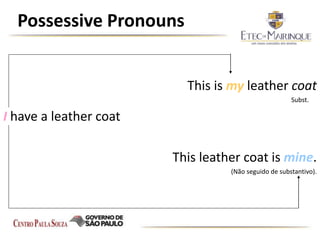 aula 06 - possessive pronouns, double possessive | PPT
