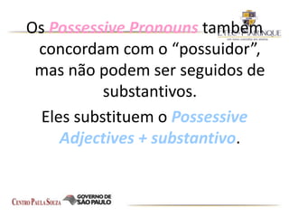 aula 06 - possessive pronouns, double possessive | PPT