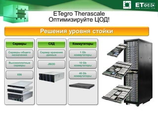 ETegro Technologies Therascale - комплексные решения для ЦОД | PPT