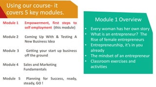 Empowerment through Enterprise, Module 1 - first steps to self ...