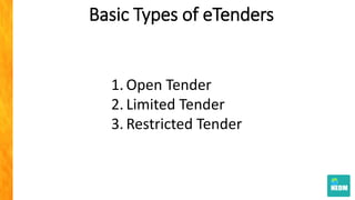 eTendering in 2018: Tenders & Entrepreneurship | PPT