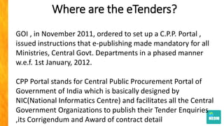 eTendering in 2018: Tenders & Entrepreneurship | PPT