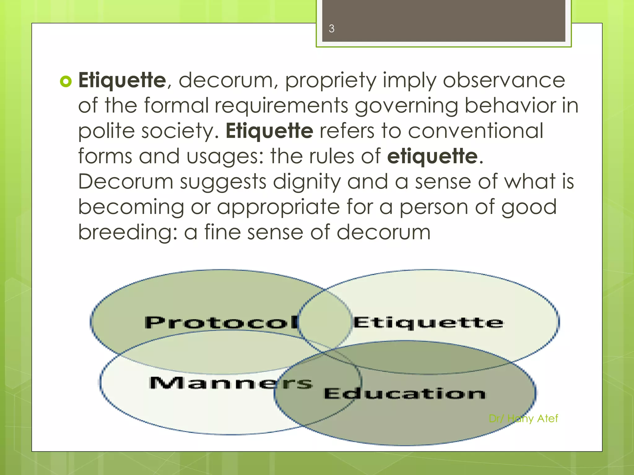 Etiquette and Protocol ch 1 p1 | PDF