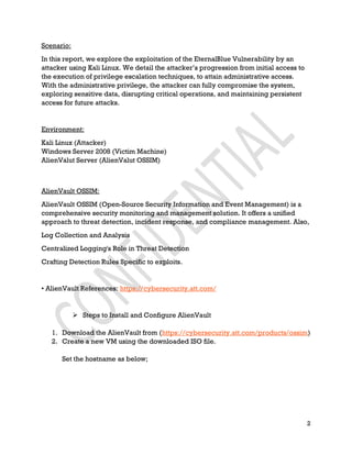 EternalBlue Exploit and AlienVault OSSIM Detection Report.pdf