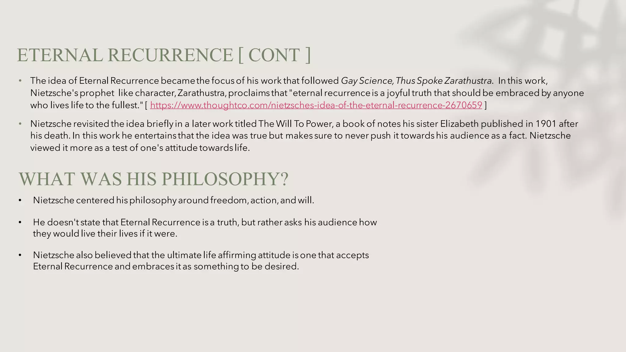 Eternal recurrence powerpoint! (2) | PPT