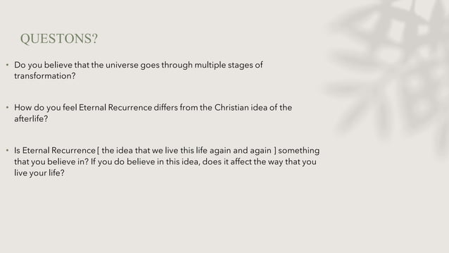 Eternal recurrence powerpoint! (2) | PPT