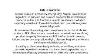 Eternis - Chemistry Behind Phenyl Ethyl Alcohol | PPTX