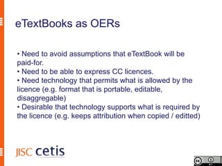 eTextBooks, the OER perspective | PPTX
