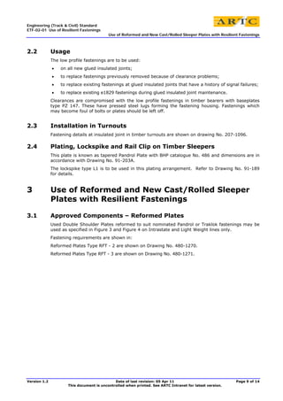 Etf 02-01 - use of resilient fastenings | PDF