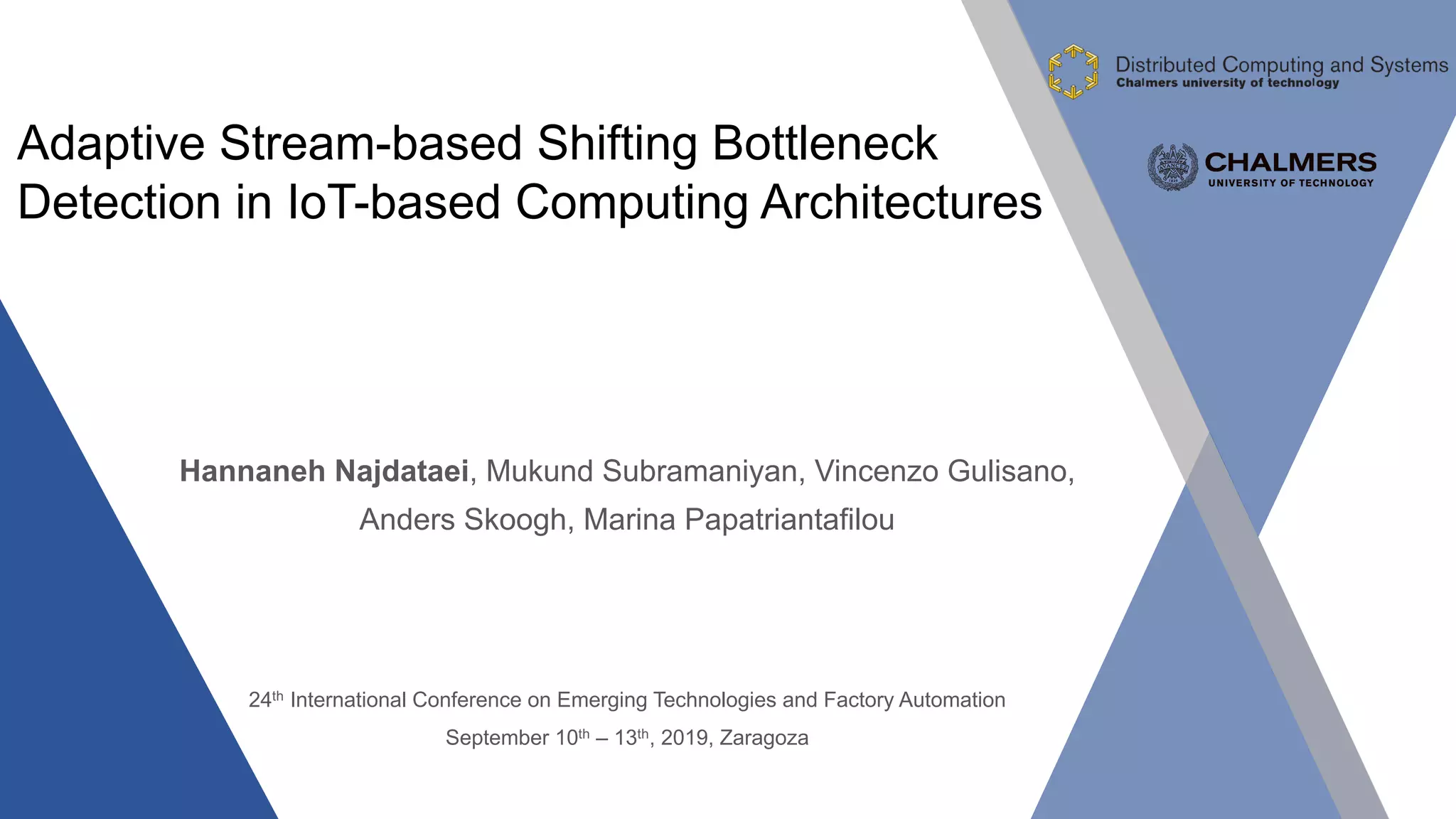 Adaptive Stream Based Shifting Bottleneck Detection In Iot Based Computing Architectures Ppt