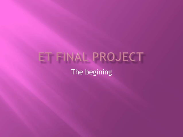 Et final project | PPT
