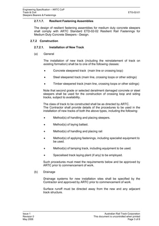 Etg 02-01 - sleepers, bearers and fastenings | PDF