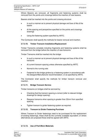 Etg 02-01 - sleepers, bearers and fastenings | PDF