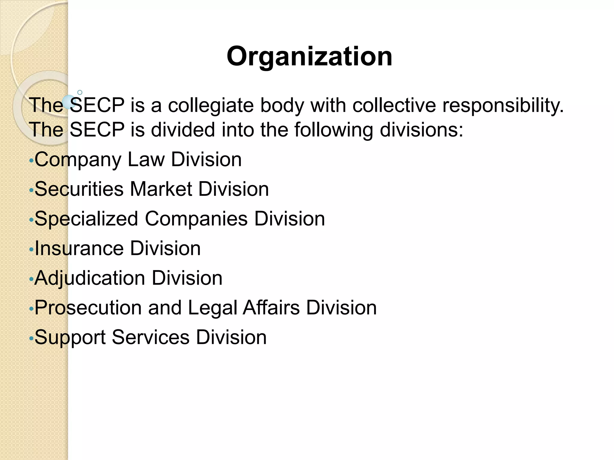 SECP(Security exchange&commission of Pakistan) | PPTX