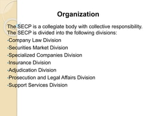 SECP(Security exchange&commission of Pakistan) | PPT
