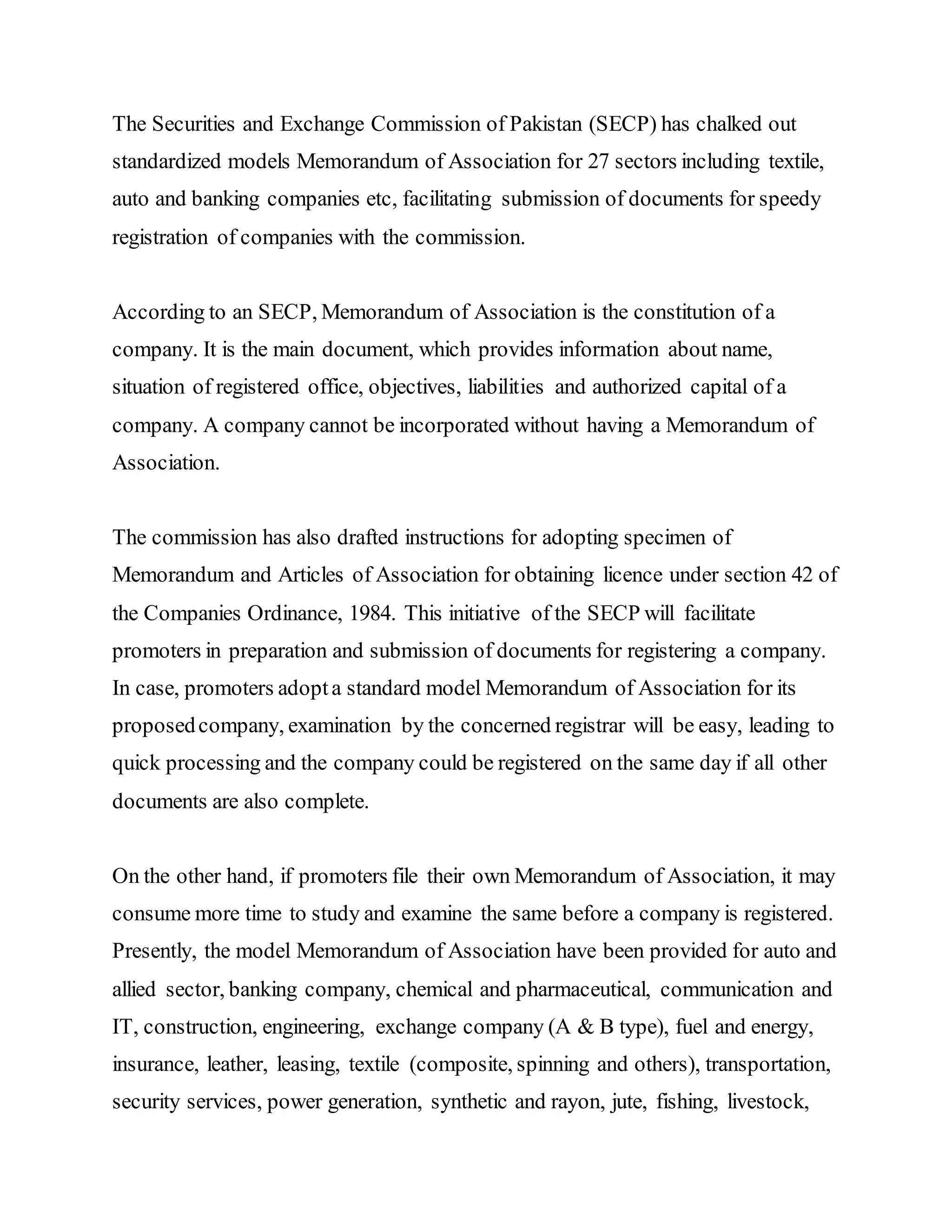 SECP(Security exchange&commission of Pakistan) | DOCX