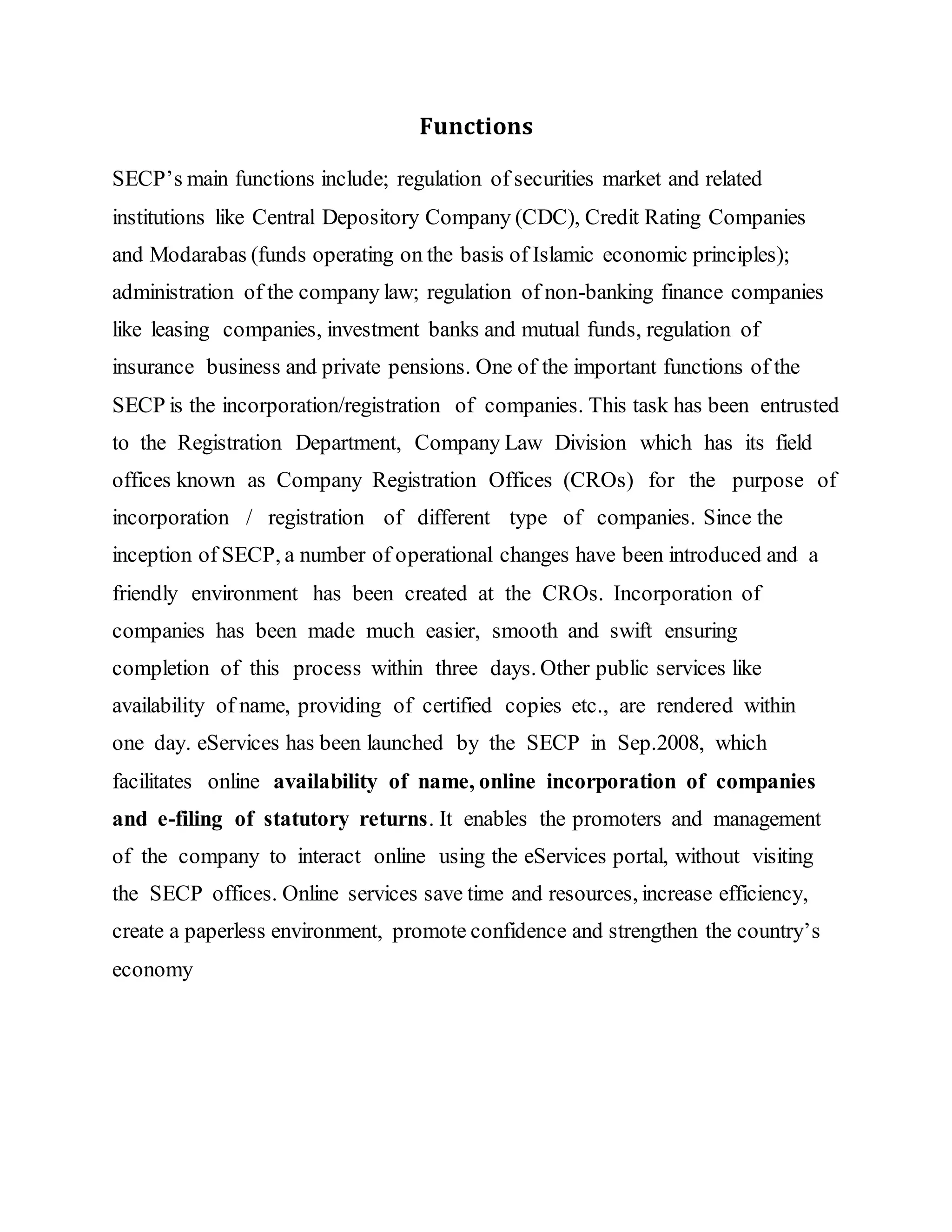 SECP(Security exchange&commission of Pakistan) | DOCX
