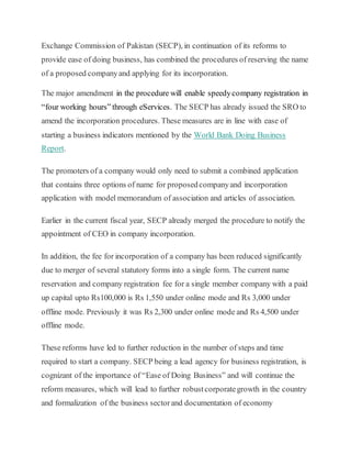 SECP(Security exchange&commission of Pakistan) | DOCX