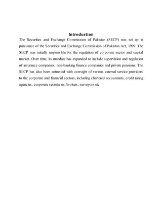 SECP(Security exchange&commission of Pakistan) | DOCX