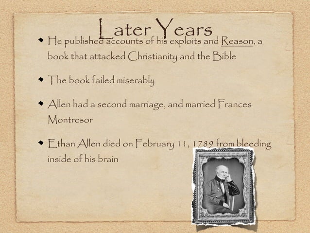 Ethan alee and the green mountain boys | PPT