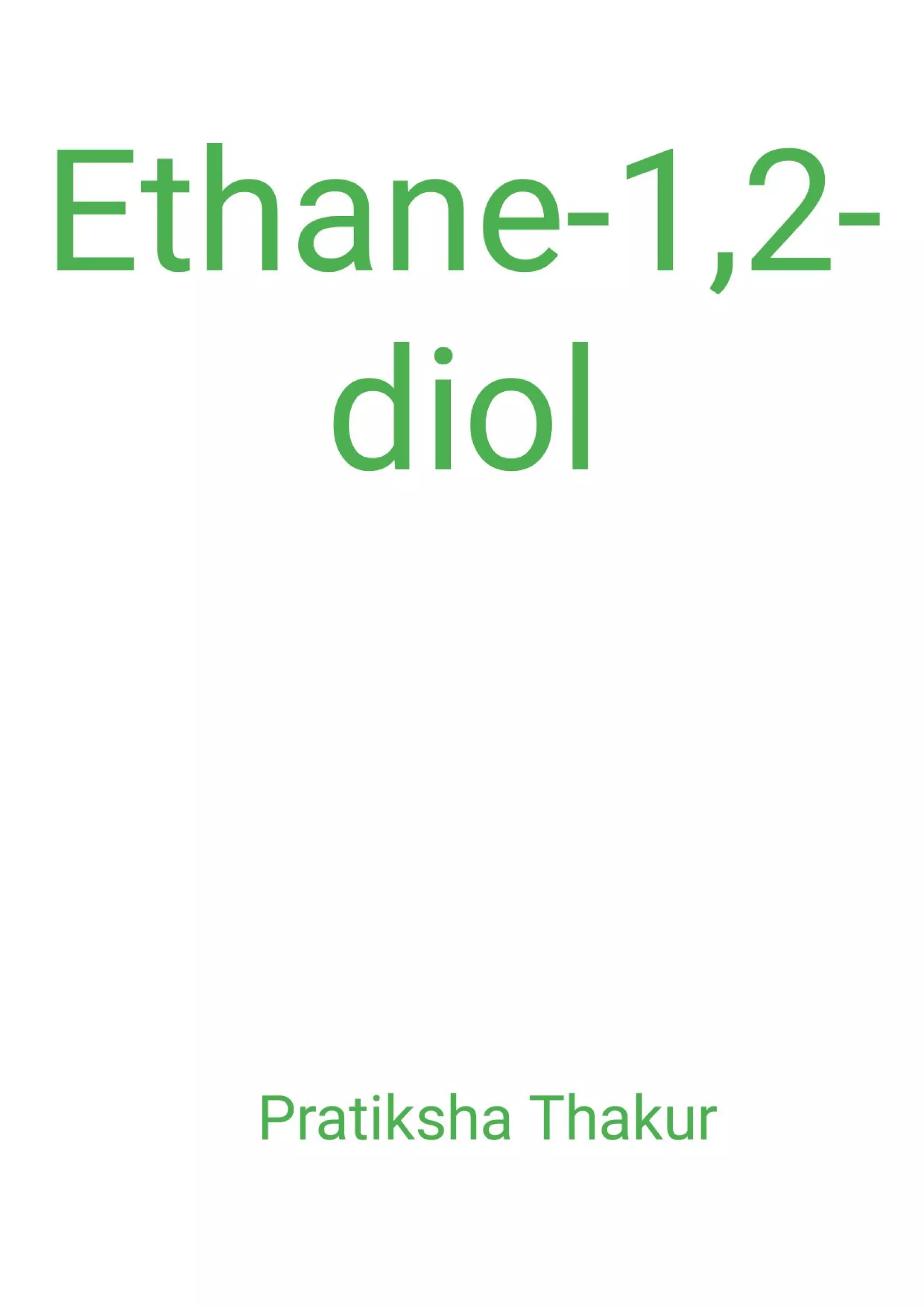 Ethane-1,2-diol | PDF