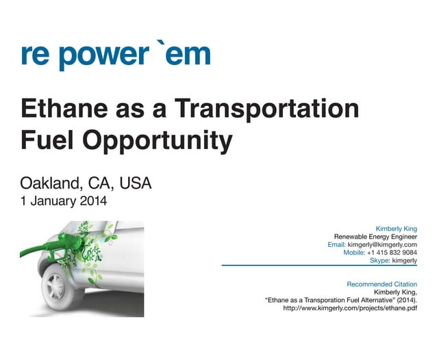 Ethane as a transportation fuel opportunity | PPT