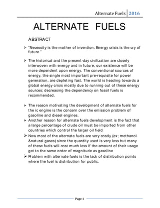 alternate fuel report | DOCX